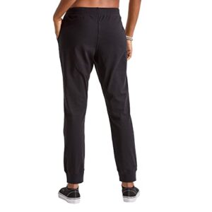 Hanes Originals Joggers, 100% Cotton Jersey Sweatpants for Women, 29" Inseam, Black, XX-Large