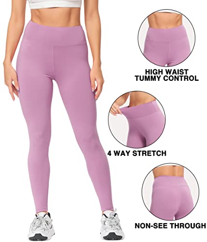 Natural Feelings High Waisted Leggings for Women Pack Ultra Soft Stretch Opaque Slim Yoga Pants