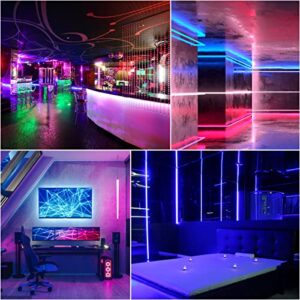 UNICROWN 100ft Waterproof Led Strip Lights - 5050 RGB Led Lights Strips and 16 Million Color Changing with Bluetooth Music Sync App Remote Controller for Home Bedroom Party (12v, 6 Rolls of 16.4ft)