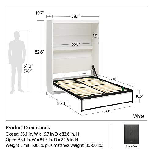 Novogratz Her Majesty Full Size Murphy Bed, White