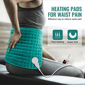 Heating Pad for Back Neck Shoulder Pain Relief, Gifts for Women, Men, Mom, Dad, Christmas, Mothers Day, Fathers Day, Electric Heating Pads with Auto Shut Off & 6 Heat Settings, Moist Dry Heat Options