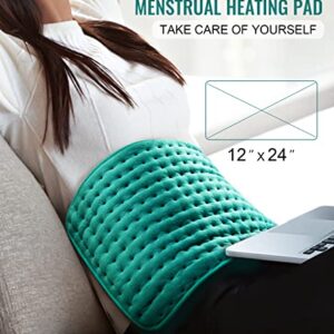 Heating Pad for Back Neck Shoulder Pain Relief, Gifts for Women, Men, Mom, Dad, Christmas, Mothers Day, Fathers Day, Electric Heating Pads with Auto Shut Off & 6 Heat Settings, Moist Dry Heat Options