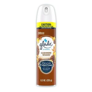 glade air freshener odor fighting room spray, cashmere woods, 8.3 oz