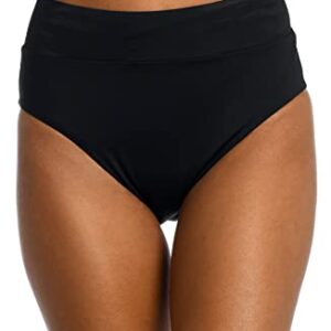 La Blanca Women's Island Goddess Cinch Back High Waist Bottom, Black, 12