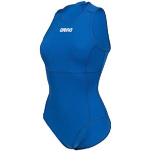 Arena Women's Standard Team Swimsuit Waterpolo Solid, Royal-White, 34