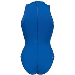 Arena Women's Standard Team Swimsuit Waterpolo Solid, Royal-White, 34