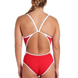 Arena Women's Standard Icons Super Fly Back Solid, Red-White, 38