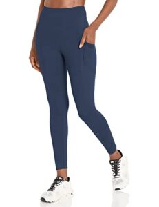 danskin women's pacesetter 7/8 legging, neo navy, medium