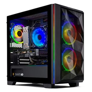 Skytech Gaming Chronos Mini Gaming PC Desktop – AMD Ryzen 5 3600 3.6 GHz, NVIDIA RTX 3050, 500GB NVME SSD, 16GB DDR4 RAM 3200, 600W Gold PSU, Wi-Fi, Windows 11 Home 64-bit