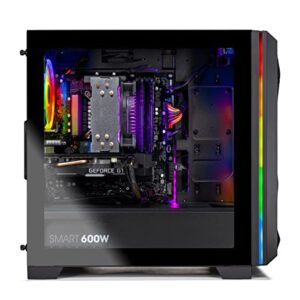 Skytech Gaming Chronos Mini Gaming PC Desktop – AMD Ryzen 5 3600 3.6 GHz, NVIDIA RTX 3050, 500GB NVME SSD, 16GB DDR4 RAM 3200, 600W Gold PSU, Wi-Fi, Windows 11 Home 64-bit