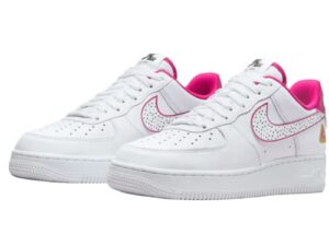 nike women's air force 1 low '07 size 6.5 us- dv3809 100 dragonfruit white/white-pink prime