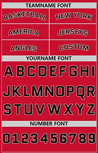 Custom V Neck Basketball Jersey Personanlized Stitched/Printed Sports Jerseys for Men/Youth Red