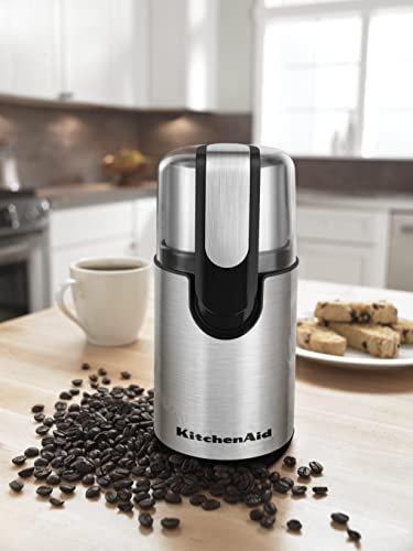 KitchenAid KCM4212SX Cold Brew Coffee Maker-Brushed Stainless Steel, 28 ounce & Blade Coffee Grinder - Onyx Black