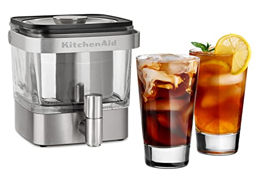 KitchenAid KCM4212SX Cold Brew Coffee Maker-Brushed Stainless Steel, 28 ounce & Blade Coffee Grinder - Onyx Black