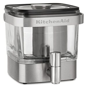 KitchenAid KCM4212SX Cold Brew Coffee Maker-Brushed Stainless Steel, 28 ounce & Blade Coffee Grinder - Onyx Black