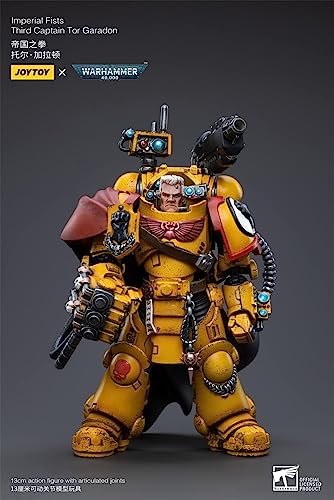 HiPlay JoyToy Warhammer 40K Imperial Fists Third Captain Tor Garadon 1:18 Scale Collectible Action Figure