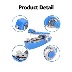 Handheld Sewing Machine, Portable Mini Handheld Stitching Machine, Household Feeding Sewer Machine for DIY Clothing, Silk, Hem, Curtain, Fabric