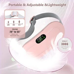 Funnywhale Menstrual Heating Pad,Period Heating Pad for Cramps with 3 Heat Levels and 4 Vibration Massage Modes,Stomach Heating Pad for Women and Girl Light Pink