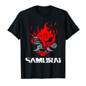 Samurai Japanese Demon Mask Edge Cyber Runners Punk T-Shirt