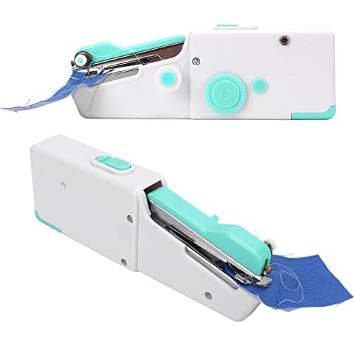 Handheld Sewing Machine, Portable Mini Sewing Machine Hand Held Small Mending Machine Household Tool for Fabrics Clothing Kids Cloth Home DIY Beginners Travel Quick Sewing