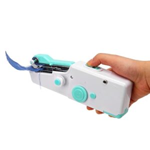 Handheld Sewing Machine, Portable Mini Sewing Machine Hand Held Small Mending Machine Household Tool for Fabrics Clothing Kids Cloth Home DIY Beginners Travel Quick Sewing