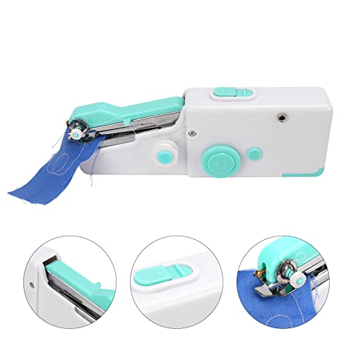 Handheld Sewing Machine, Portable Mini Sewing Machine Hand Held Small Mending Machine Household Tool for Fabrics Clothing Kids Cloth Home DIY Beginners Travel Quick Sewing