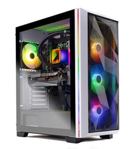 skytech gaming skytech chronos gaming pc desktop – amd ryzen 7 7700x 4.5 ghz, rtx 3070 ti, 1tb nvme ssd, 32g ddr5 rgb, 750w gold psu, 360mm aio, ac wi-fi, windows 11 home 64-bit