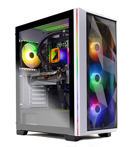 Skytech Gaming Skytech Chronos Gaming PC Desktop – AMD Ryzen 7 7700X 4.5 GHz, RTX 3070 Ti, 1TB NVME SSD, 32G DDR5 RGB, 750W Gold PSU, 360mm AIO, AC Wi-Fi, Windows 11 Home 64-bit