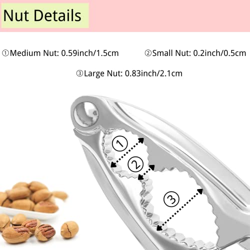 LOCEAST 2 Pieces Nut Crackers Heavy Duty Walnut Cracker with Non-Slip Handle Walnut Cracker for All Nuts with 6PCS Forks Nutcracker Pecan Walnut Plier Clip Tool