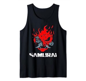 samurai japanese demon mask edge cyber runners punk tank top