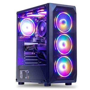 mxz gaming desktop computer, amd ryzen 5 5500, gtx1660s 6gb, 16gb ddr4, nvme 500gb ssd, 6rgb fans, win 11 pro ready, gamer desktop computer(r5 5500| gtx1660s)