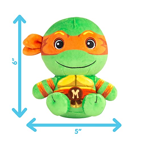 Club Mocchi Mocchi- Teenage Mutant Ninja Turtles Plush — TMNT Michelangelo — Collectible Squishy Turtle Plushies — 6 Inch