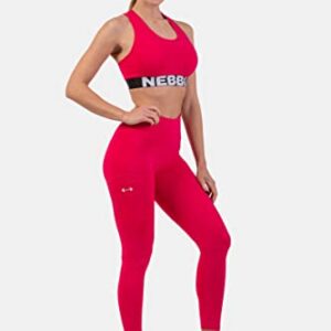 NEBBIA Medium Impact Cross Back Sports Bra 410 Pink