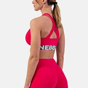 NEBBIA Medium Impact Cross Back Sports Bra 410 Pink