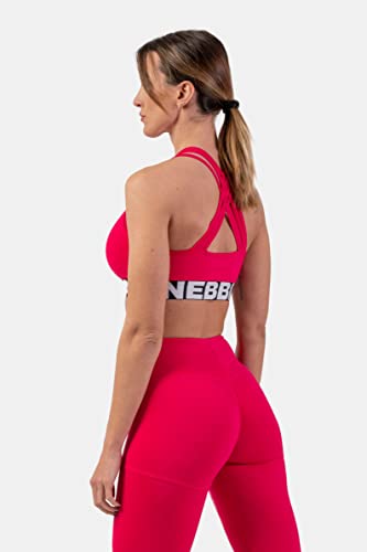 NEBBIA Medium Impact Cross Back Sports Bra 410 Pink