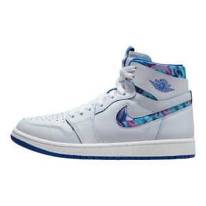 jordan 1 zoom cmft women white/hyper royal-black dv5575-140 8.5