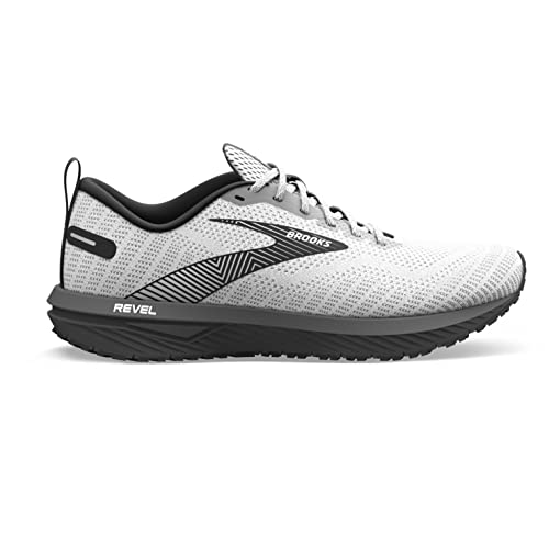 Brooks Women’s Revel 6 Neutral Running Shoe - White/Black - 7.5 Medium