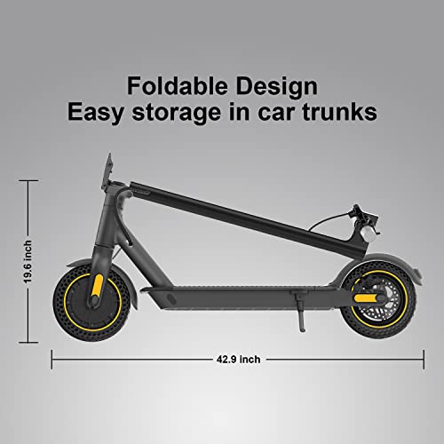 Electric Scooter -500W Motor 10" Solid Tires,Up to 18 Miles Long-Range and 19 MPH Portable Folding Commuting Scooter for Adults