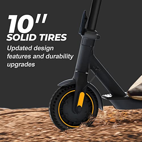 Electric Scooter -500W Motor 10" Solid Tires,Up to 18 Miles Long-Range and 19 MPH Portable Folding Commuting Scooter for Adults