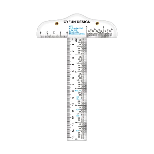 6" Clear Acrylic T-Square Ruler for Easy Reference While Crafting T-Square Ruler Handtool In Both Inches And Metric Measurements Transparent Graduated T-Ruler Inch Metric T-Square Measuring Scale Rule