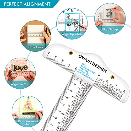 6" Clear Acrylic T-Square Ruler for Easy Reference While Crafting T-Square Ruler Handtool In Both Inches And Metric Measurements Transparent Graduated T-Ruler Inch Metric T-Square Measuring Scale Rule