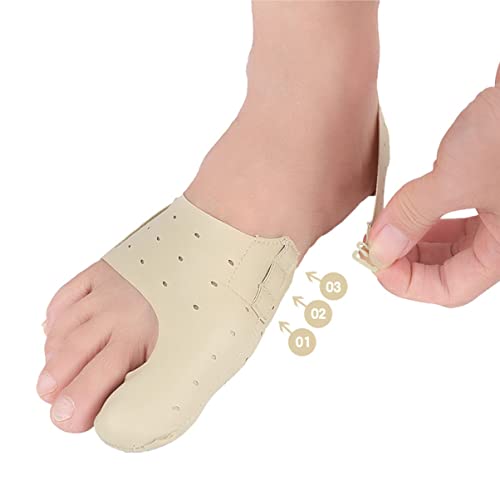 Healifty 3pcs Bunion Breathable Correction Valgus Unisex Day Feet Hallux Protector Toe Women -Size for S Socks Splint Separators Big Night Sleeves Men Thumb Care Beige