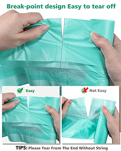 Biodegradable Trash Bags 8 Gallon Trash Bags Drawstring, AYOTEE 75 Counts Medium Trash Bags 8 Gallon Garbage Bags, Unscented 30 Liter Trash Bags Waste Basket Liners for Kitchen Bathroom Office