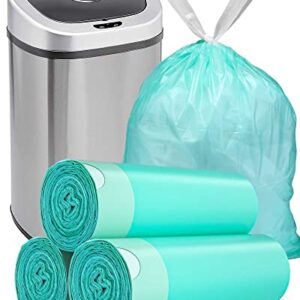 Biodegradable Trash Bags 8 Gallon Trash Bags Drawstring, AYOTEE 75 Counts Medium Trash Bags 8 Gallon Garbage Bags, Unscented 30 Liter Trash Bags Waste Basket Liners for Kitchen Bathroom Office