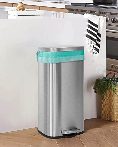 Biodegradable Trash Bags 8 Gallon Trash Bags Drawstring, AYOTEE 75 Counts Medium Trash Bags 8 Gallon Garbage Bags, Unscented 30 Liter Trash Bags Waste Basket Liners for Kitchen Bathroom Office