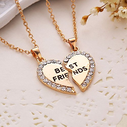 Best Friend Birthday Christmas Gifts for Girls Broken Heart Necklace for BFF Bestie Matching Necklaces for Best Friends Long Distance BFF Gifts for Teen Girls