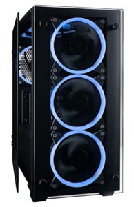 empowered pc stratos micro gaming desktop - nvidia geforce rtx 4090, intel 24-core i9-13900kf processor, 64gb ddr5 ram, 2tb nvme ssd + 6tb hdd, wifi, windows 11 - liquid cooled rgb gamer computer