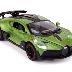 XXHUYAO 1/32 Bugatti Divo Metal Die Casting Toy Car for 3 to 12 Year Old Boy,Pull Back Car,5.9 inch Length (Green)