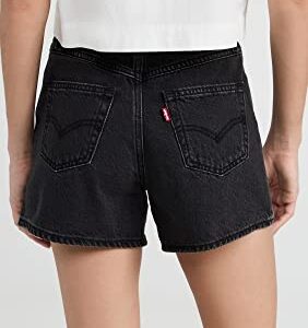 Levi's Women's 80s Mom Shorts, Not to Interrupt, Black, 25