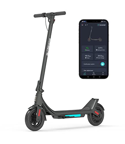 MEGAWHEELS Electric Scooter Adults, 9" Pneumatic Tubeless Tires, 15.5 Miles Range with 250W Motor, 15.5MPH Foldable Commuting E Scooter for Adults